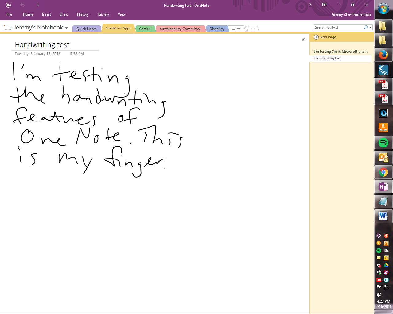 Microsoft OneNote Academic Apps