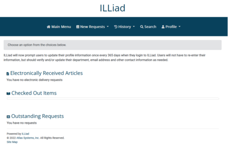 Your ILLiad Account | Library